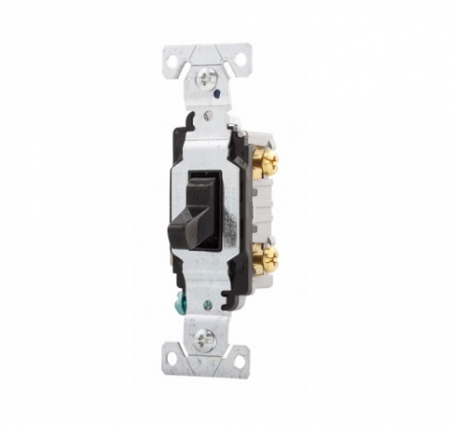 Eaton Wiring 20 Amp Toggle Switch, 2-Pole, Commercial, Black (Eaton ...