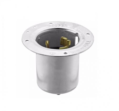 Eaton Wiring 50 Amp Flanged Inlet, Non-NEMA, Industrial, Steel (Eaton ...