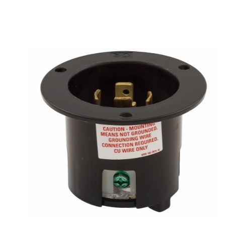 Eaton Wiring 30 Amp Flanged Inlet, NEMA L14-30, 250V, Black (Eaton ...