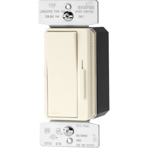 Eaton Wiring 1.5A Fan Control Decorator w/Preset, 3 -Speed, 1-Pole, 3 ...
