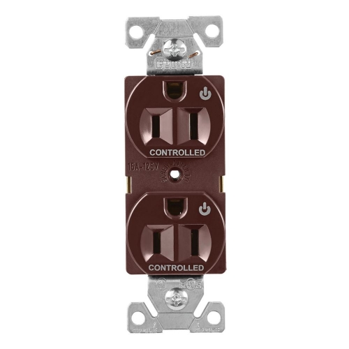 Eaton Wiring 15A Heavy-Duty EZ Link Duplex Receptacle, Dual Control ...