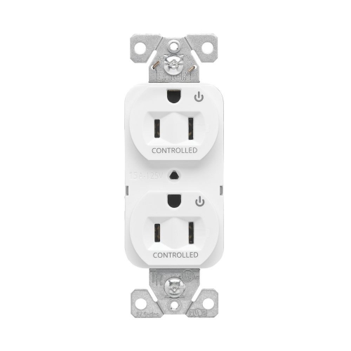 Eaton Wiring 15A Heavy-Duty EZ Link Duplex Receptacle, Dual Control ...