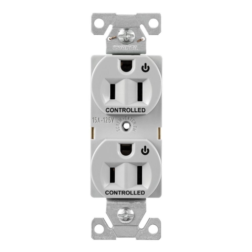 Eaton Wiring 15A Heavy-Duty EZ Link Duplex Receptacle, Dual Control ...
