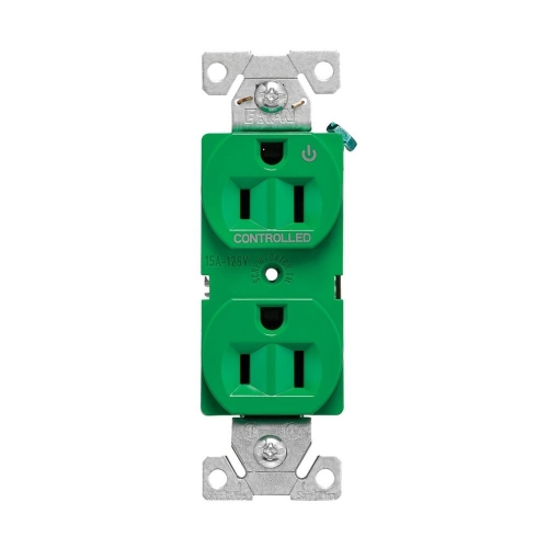 Eaton Wiring 15A Heavy-Duty EZ Link Duplex Receptacle, Half Control ...