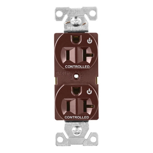 Eaton Wiring 20A Heavy-Duty EZ Link Duplex Receptacle, Dual Control ...
