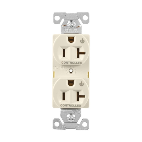 Eaton Wiring 20A Heavy-Duty EZ Link Duplex Receptacle, Dual Control ...