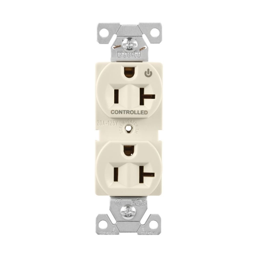 Eaton Wiring 20A Heavy-Duty EZ Link Duplex Receptacle, Half Control ...