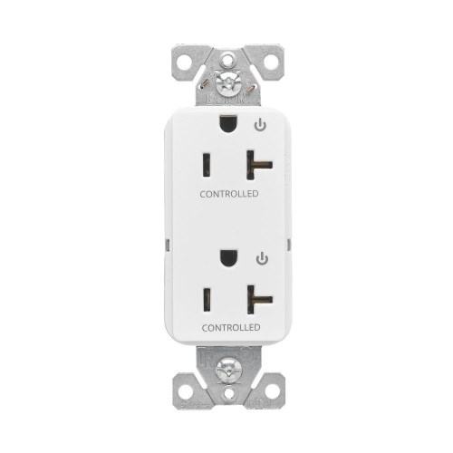 Eaton Wiring 20A Heavy-Duty EZ Link Decora Receptacle, Dual Control ...