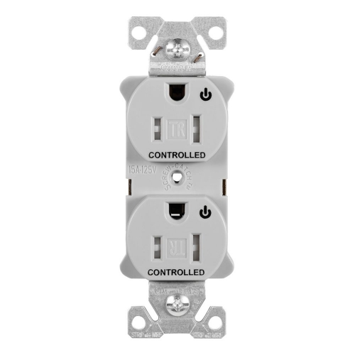 Eaton Wiring 15A Heavy-Duty EZ Link Duplex Receptacle, TR, Dual Control ...