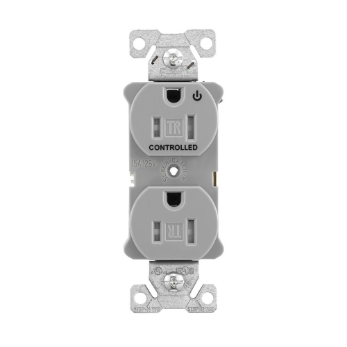 Eaton Wiring 15A Heavy-Duty EZ Link Duplex Receptacle, TR, Half Control ...