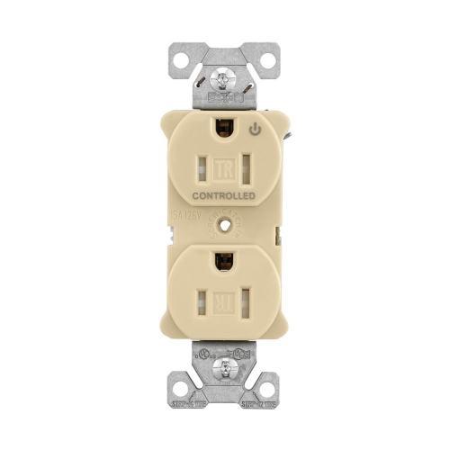 Eaton Wiring 15A Heavy-Duty EZ Link Duplex Receptacle, TR, Half Control ...