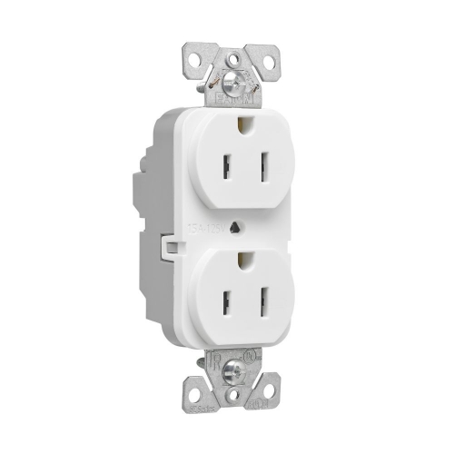 Eaton Wiring 15A Heavy-Duty EZ Link Duplex Receptacle, TR, 125V, White ...