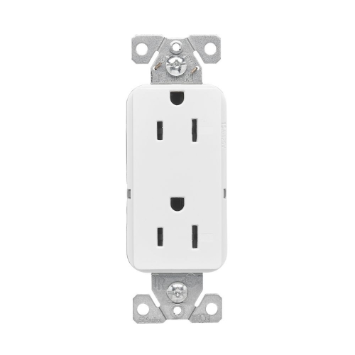 Eaton Wiring 15A Heavy-Duty EZ Link Decora Receptacle, TR, Split ...