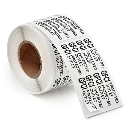 Eaton Wiring GFCI Label Stickers, Tri-Lingual, Light Almond (Eaton ...