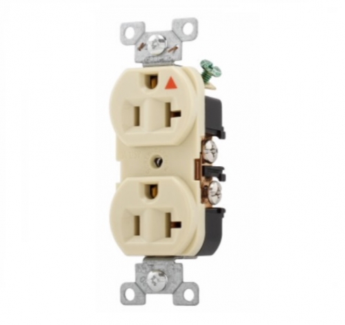Eaton 20 Amp Duplex Receptacle, Isolated Ground, NEMA 5-20R, Ivory ...