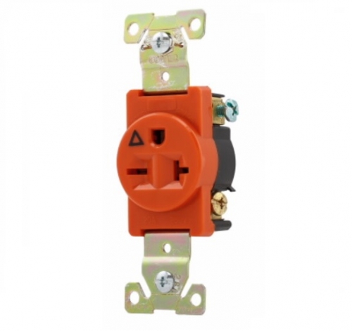 Eaton Wiring 20 Amp Single Receptacle, Isolated Ground, NEMA 6-20R ...