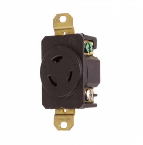 Eaton Wiring 20 Amp Locking Receptacle, Industrial, NEMA L24-20, Brown ...