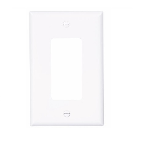 Eaton Wiring Mid-Size Duplex Decorator Polycarbonate Wallplate, White ...