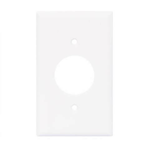 Eaton Wiring 1-Gang Power Outlet Wall Plate, Mid-Size, 1.40" Hole ...