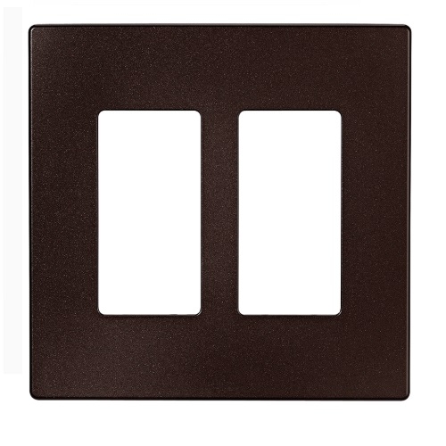 Eaton Wiring 2-Gang Decorative Wall Plate, Mid-Size, Screwless ...