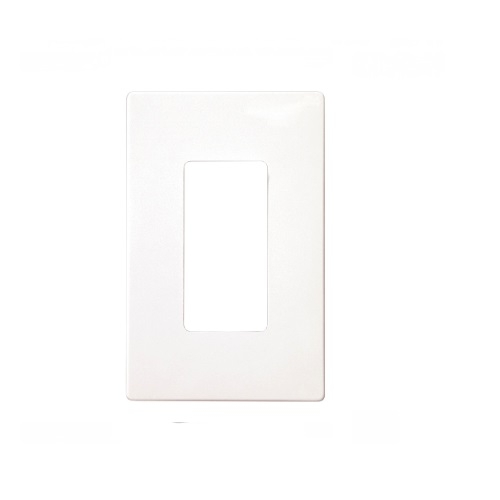Eaton Wiring 1-Gang Decorator Wall Plate, Mid-Size, Screwless, White ...