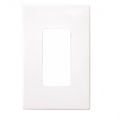 Eaton Wiring 1-Gang Decorator Wall Plate, Mid-Size, Screwless, White ...