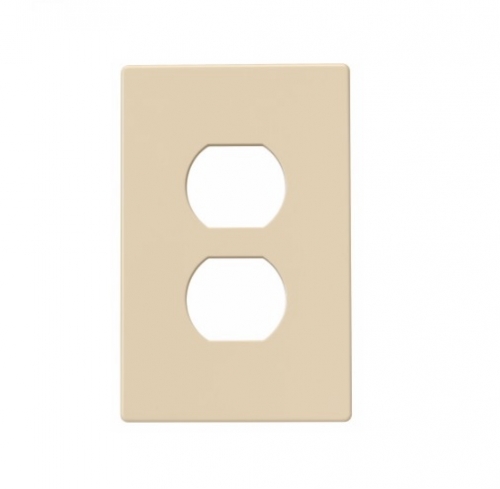 Eaton Wiring 1-Gang Duplex Receptacle Wall Plate, Mid-Size, Screwless ...