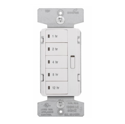 Eaton Wiring 1800W Hour Timer, 5-Button, Single-Pole, Almond/Ivory ...