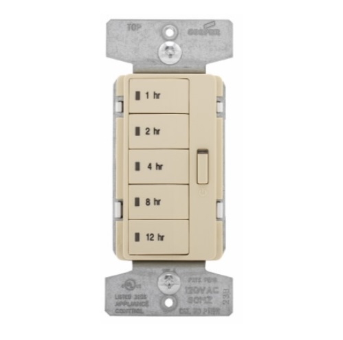 Eaton Wiring 1800W Hour Timer, 5-Button, Single-Pole, Ivory (Eaton ...