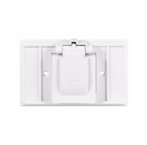 Eaton Wiring 1-Gang Single Receptacle Cover, Non-Metallic, White (Eaton ...