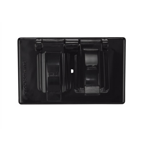 Eaton Wiring 1-Gang Duplex Receptacle Cover, Non-Metallic, Black (Eaton ...