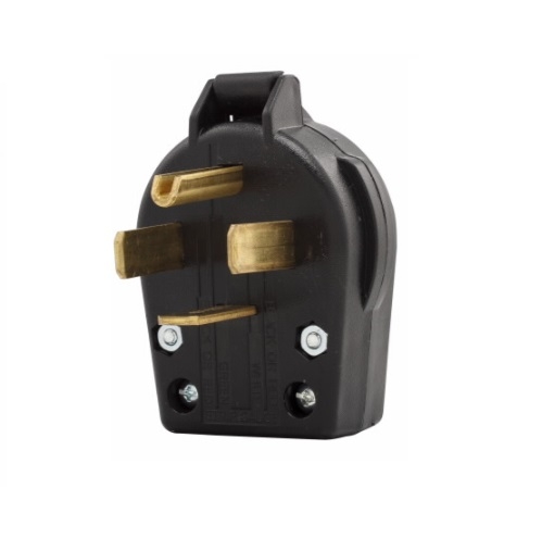 Eaton Wiring 60 Amp Angled Plug, NEMA 14-60P, 125/250V, Black (Eaton ...