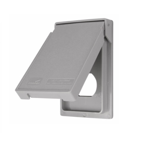 Eaton Wiring 1-Gang Duplex Receptacle Cover, Self-Closing, Vertical ...