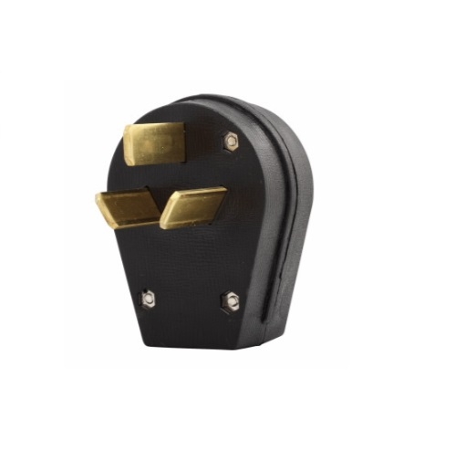 Eaton Wiring 50 Amp Angled Plug, 2-Pole, 125V, Black (Eaton Wiring S80 ...