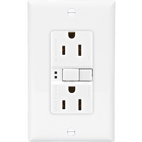 Eaton Wiring 15 Amp Duplex GFCI Receptacle Outlet, White (Eaton Wiring ...
