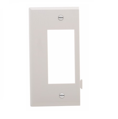 Eaton Wiring 1-Gang Sectional Wallplate, Mid-Size, Decora, End, White ...