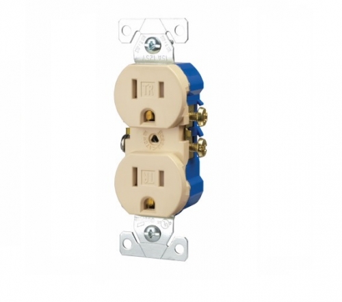Eaton Wiring 15 Amp Duplex Receptacle, Tamper Resistant, 125V, Ivory ...
