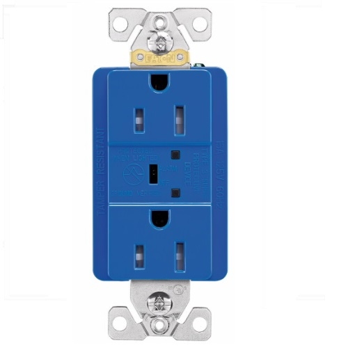 Eaton Wiring 15A TR Surge Receptacle w/ LED Indicator and Alarm, 2P3W ...