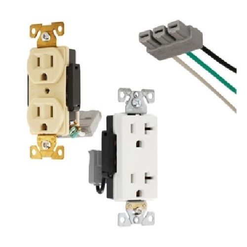 Eaton Wiring 20A TR Decora Dual Controlled Duplex Receptacle, 2P3W ...