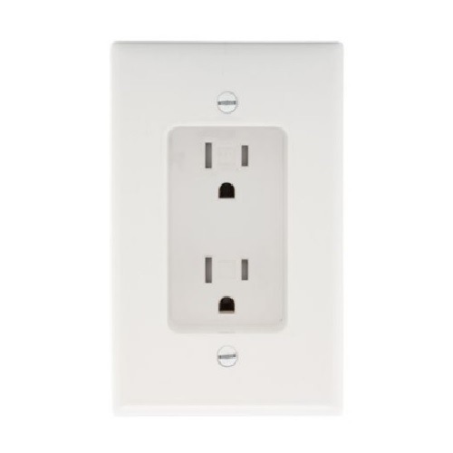 Eaton Wiring 15A TR Decora Recessed Duplex Receptacle, #14-10 AWG, 2P3W ...