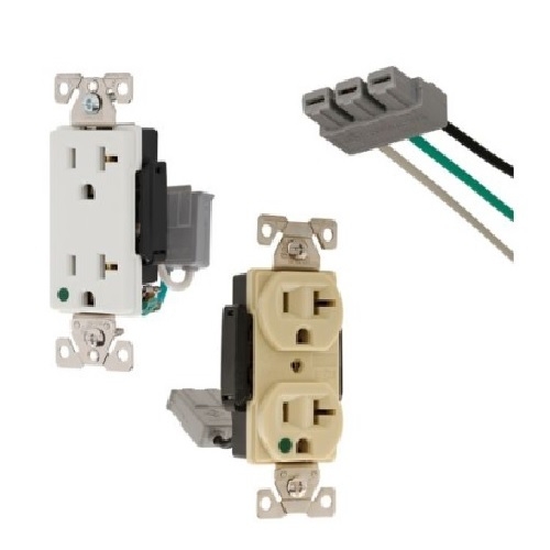 Eaton Wiring 20A TR HG Modular Duplex Receptacle, 2-Pole, 3-Wire, 125V ...