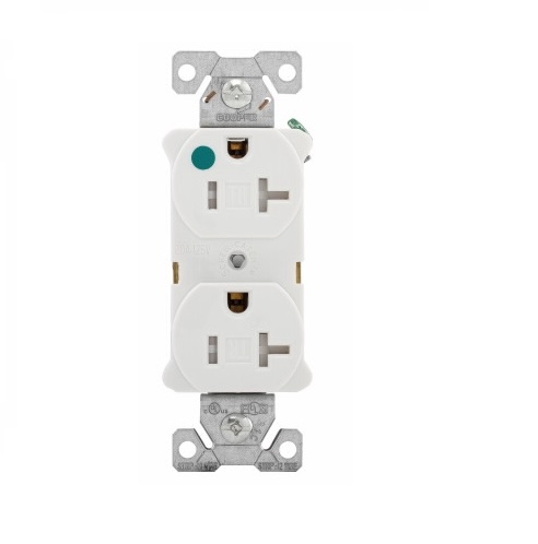 Eaton Wiring 20 Amp Duplex Receptacle, NEMA 5-20R, 2-Pole, White (Eaton ...