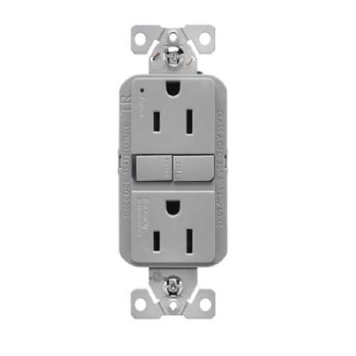 Eaton Wiring 15A TR Slim GFCI Receptacle Outlet, Retail Box, #14-10 AWG ...