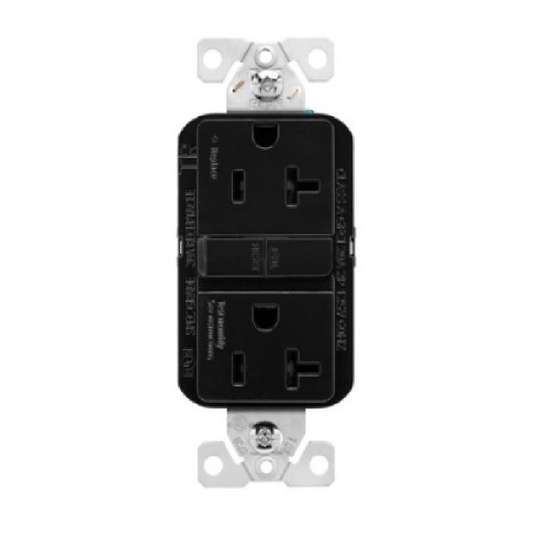 Eaton Wiring 20A TR Slim GFCI Receptacle Outlet, Retail Box, #14-10 AWG ...