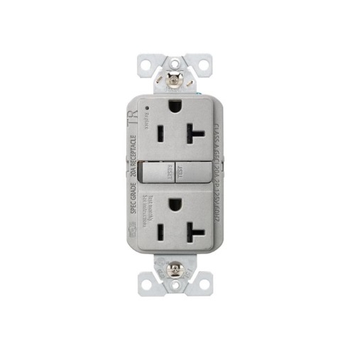 Eaton Wiring 20A TR Slim Self-Test GFCI Receptacle Outlet, B&S, 125V ...