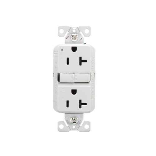Eaton Wiring 20A TR Slim Self-Test GFCI Receptacle Outlet, B&S, 125V ...