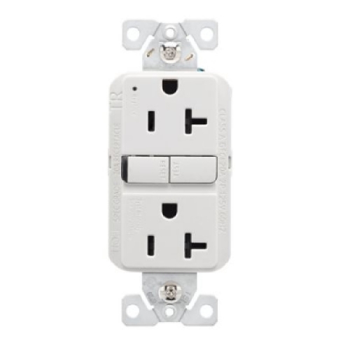 Eaton Wiring 20A TR Slim GFCI Receptacle Outlet, Retail Box, #14-10 AWG ...
