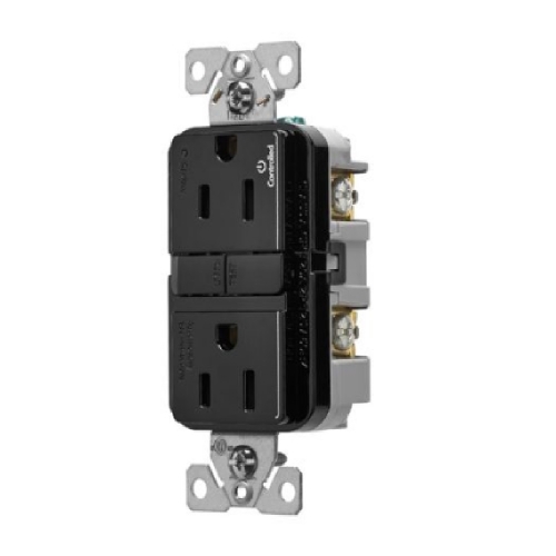 Eaton Wiring 15A TR Slim GFCI Receptacle Outlet, Dual Control, #14-10 ...