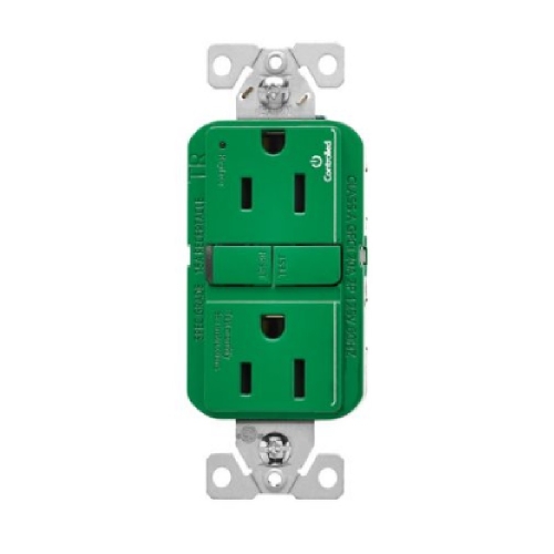 Eaton Wiring 15A TR Slim GFCI Receptacle Outlet, Dual Control, #14-10 ...