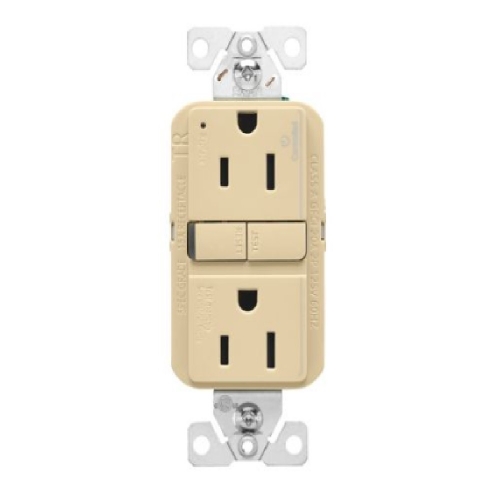 Eaton Wiring 15A TR Slim GFCI Receptacle Outlet, Dual Control, #14-10 ...